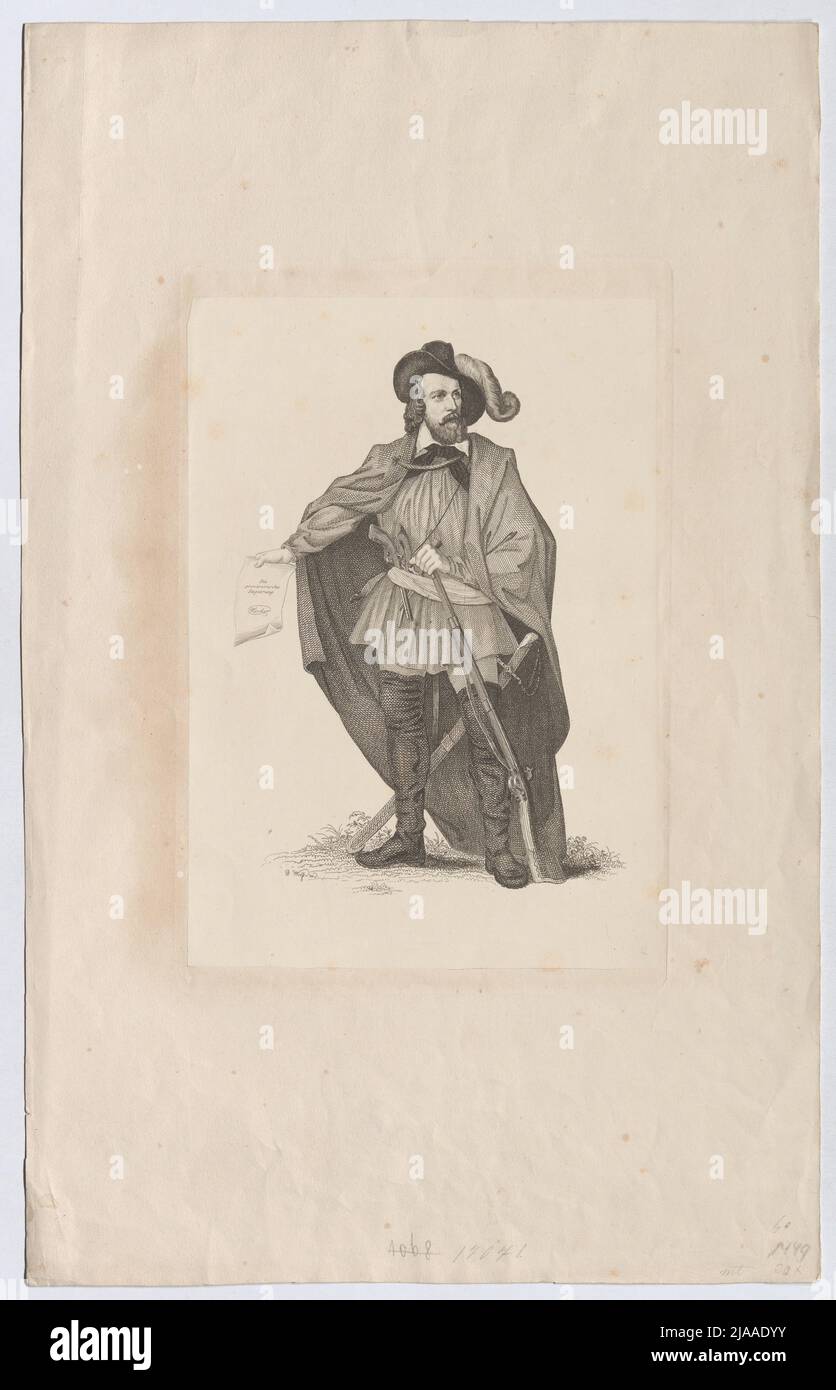 Friedrich Hecker, a sheet with the inscription "The / Provisional ...