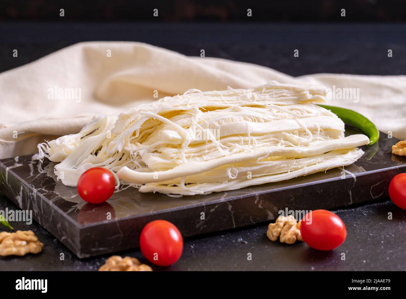 String cheese. Delicious cheese made from fresh cow's milk. Local name ...