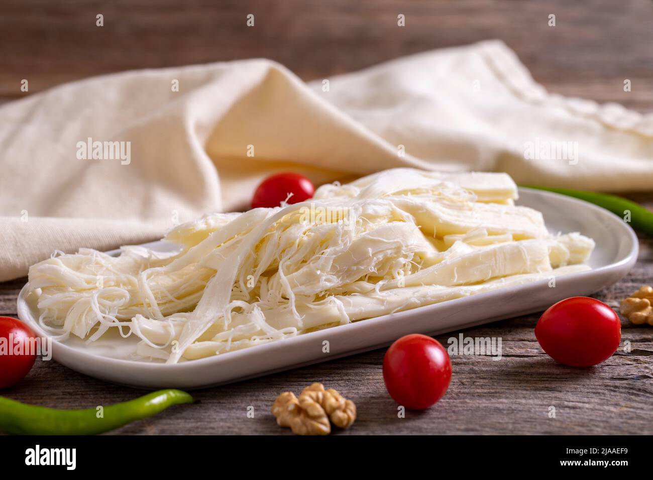 String cheese. Delicious cheese made from fresh cow's milk. Local name ...