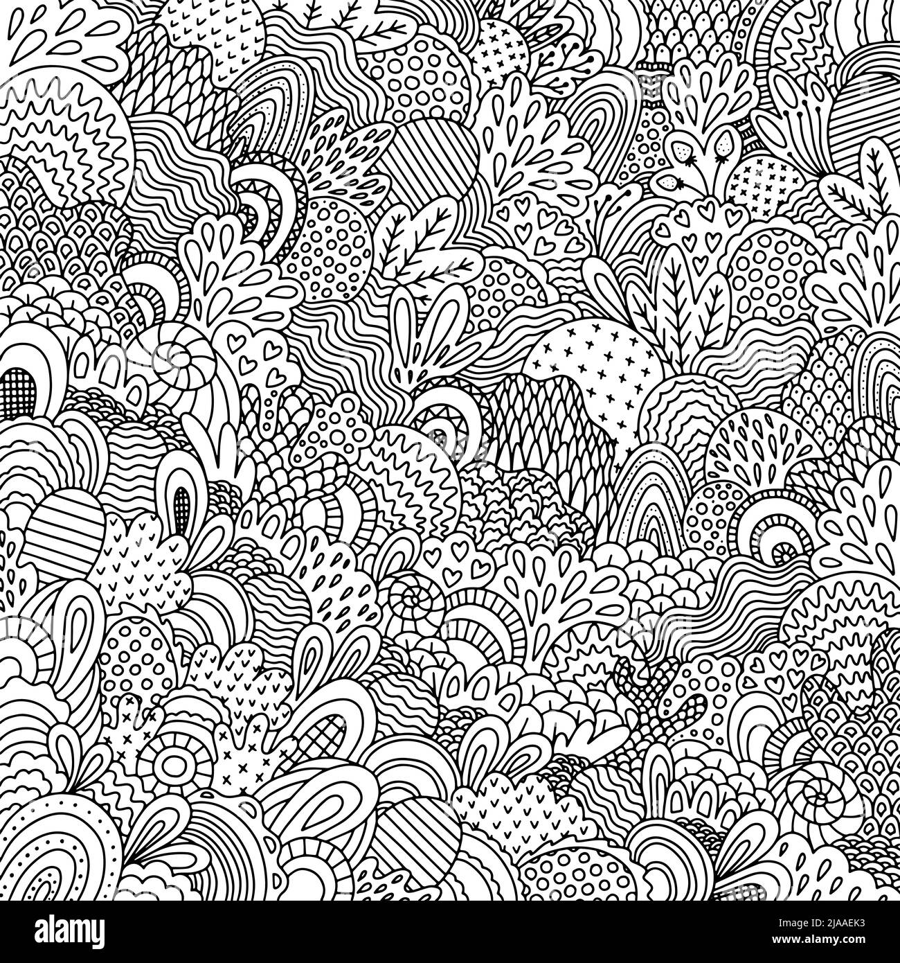Abstract zen doodle coloring page book vector Stock Vector Image & Art ...