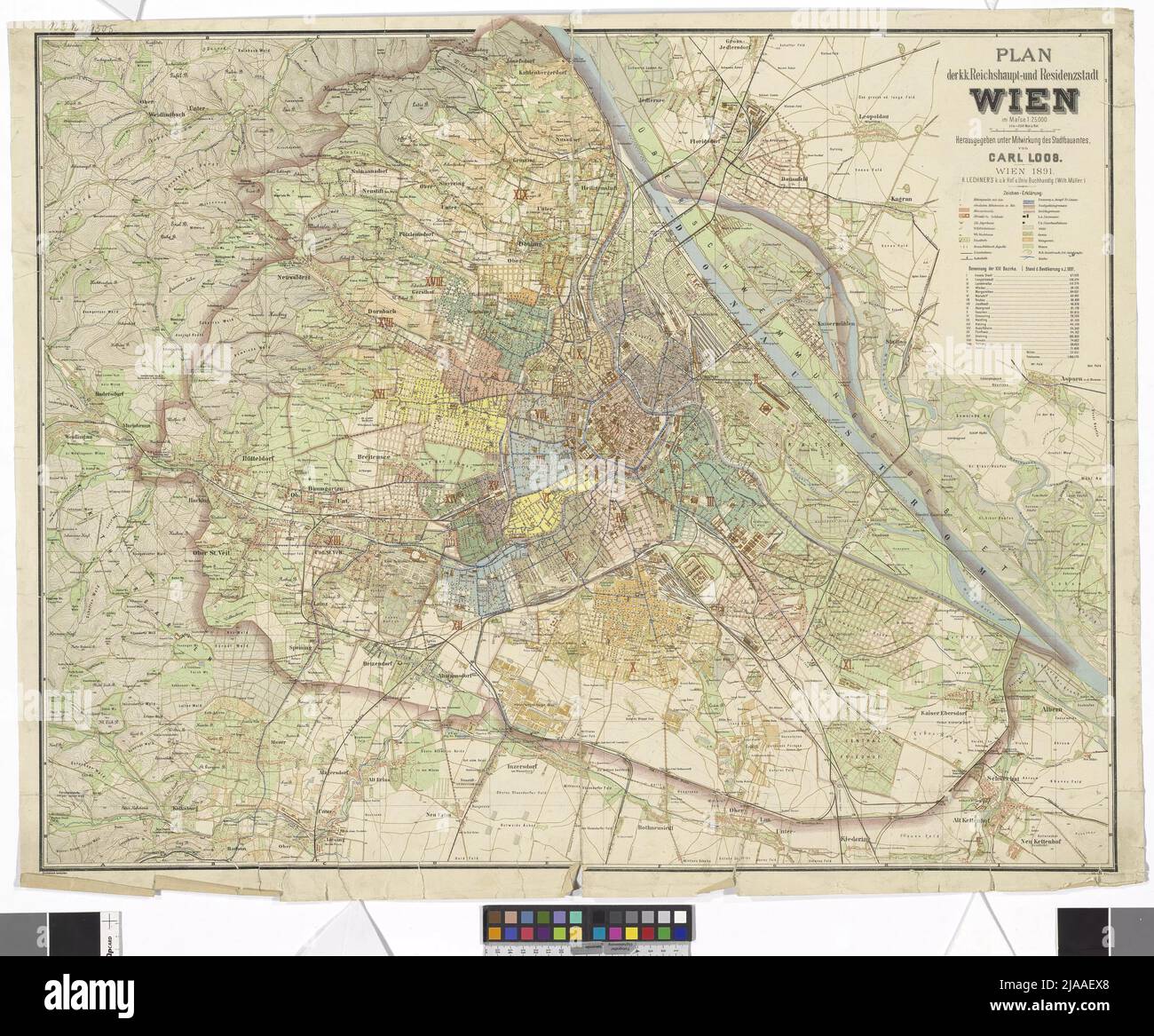Plan of the K.K. Reich Haupt- und Residenzstadt Vienna ". Plan of the K ...