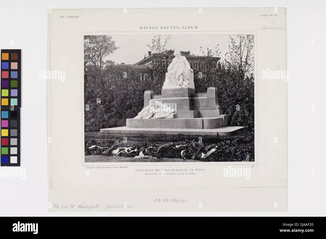 4th, Karlsplatz, Allg.-Brahmsdenkmal in the Resselpark (Wiener Bauten ...