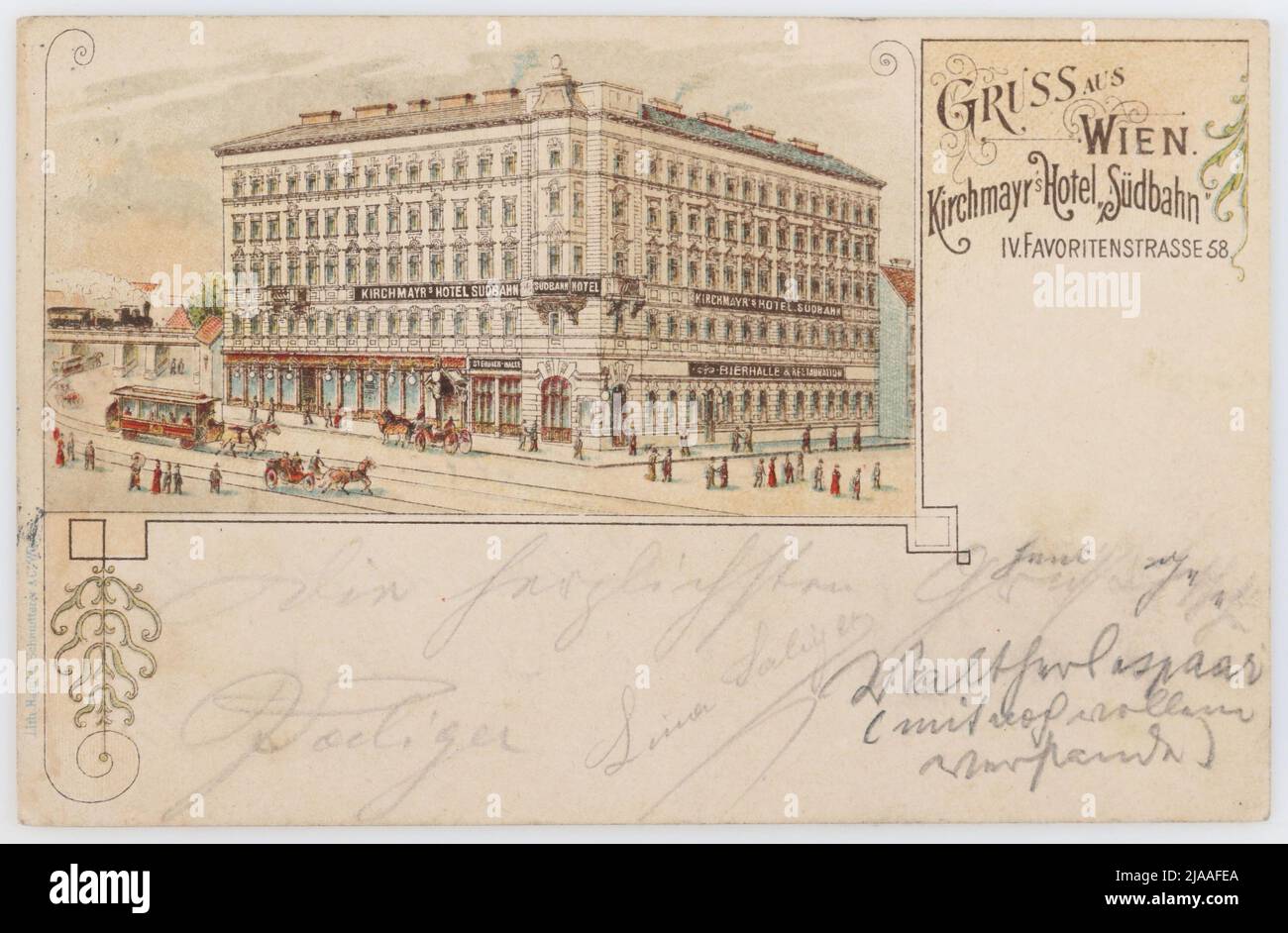 Greetings from Vienna. Kirchmayr's Hotel Südbahn, IV. Favoritenstrasse ...