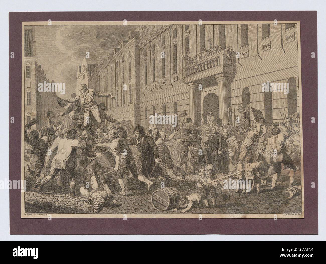 Outbreak of the revolution in Liège on August 18, 1789. After: Johann ...