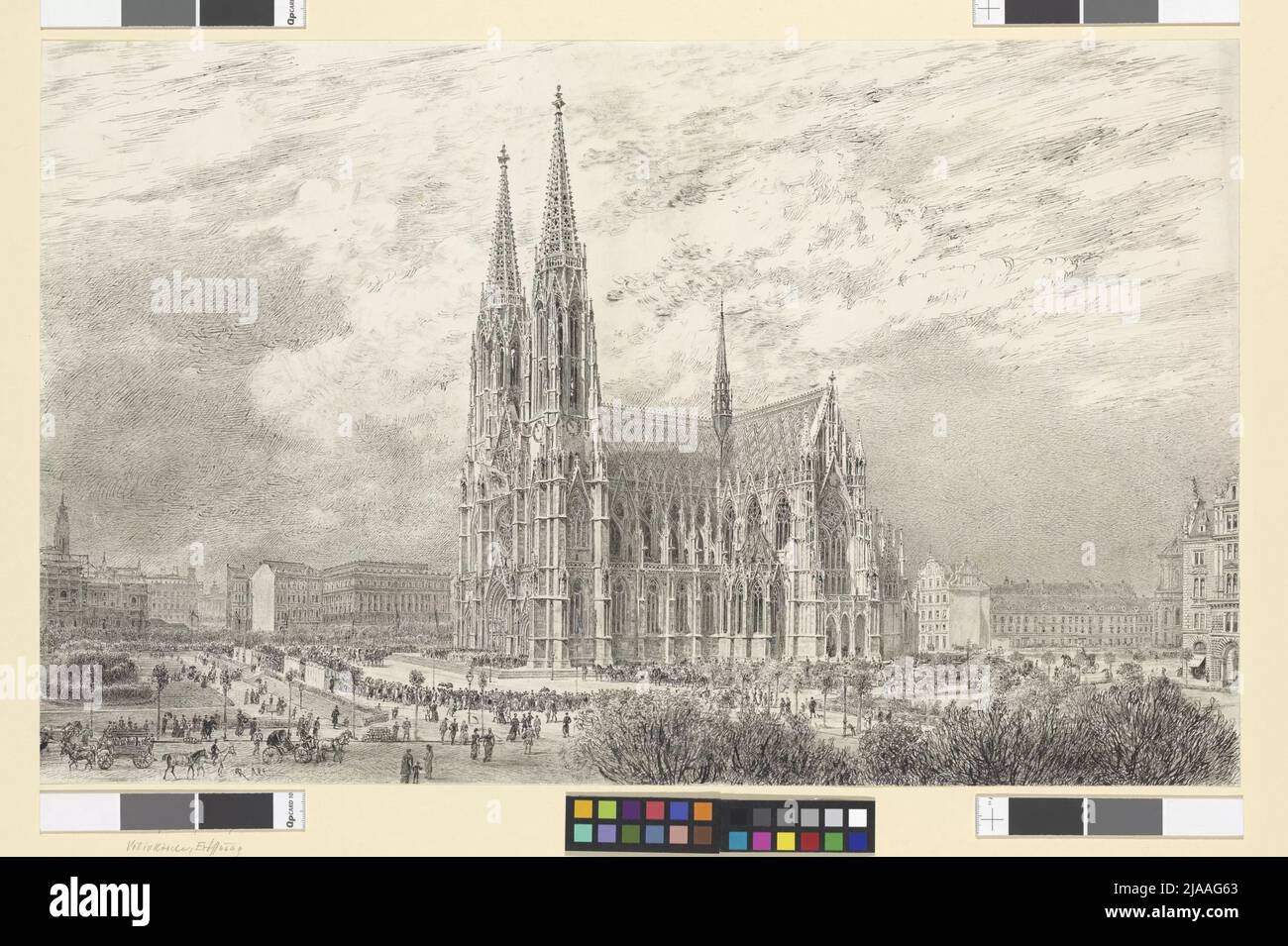 The inauguration of the Votive Church on April 24, 1879. Rudolf von Alt ...