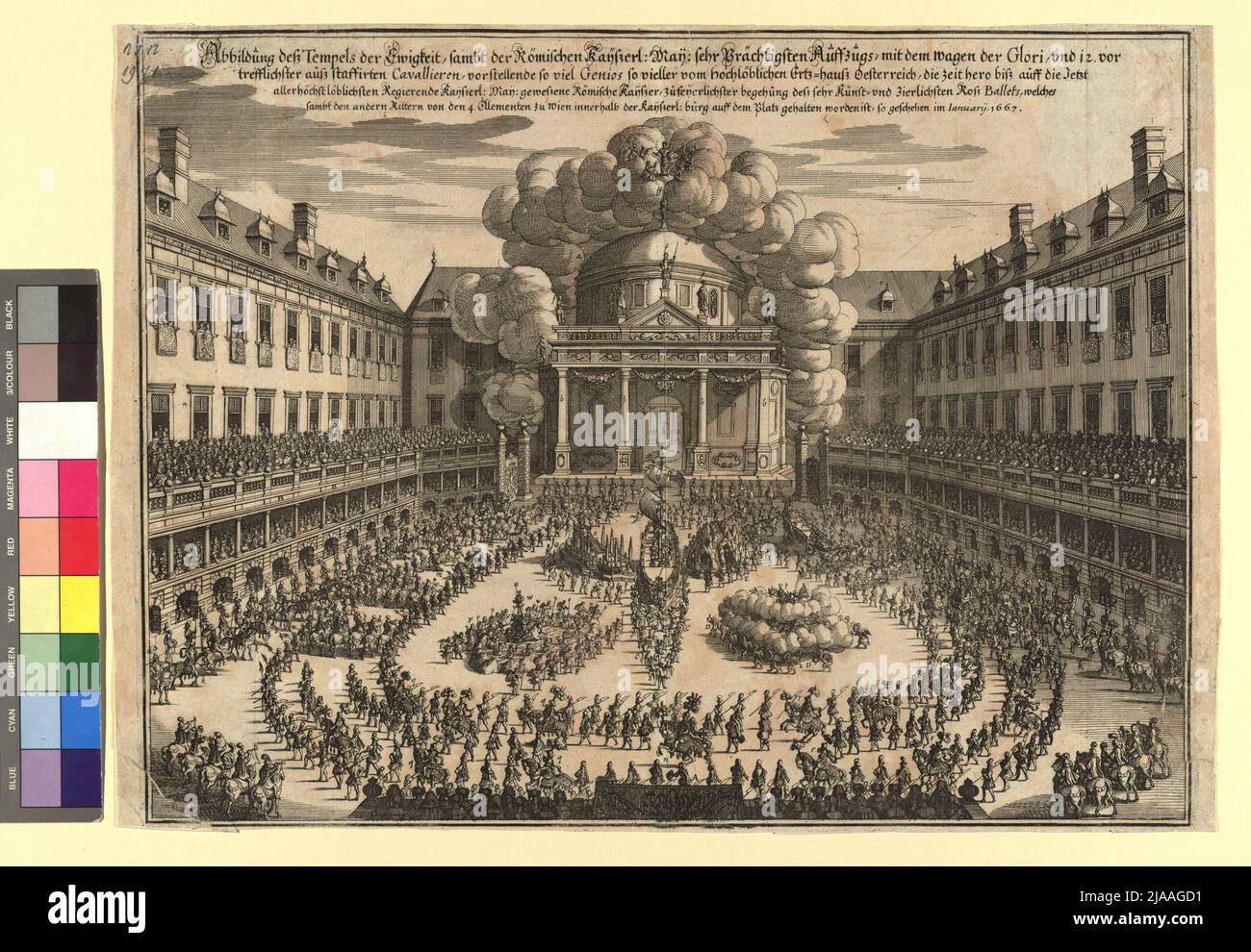 Performance of the horse ballet in the inner castle courtyard on ...