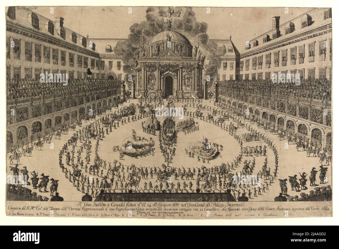 Il Gran Balleto a Cavallo ... ". Performance of the horse ballet in the ...