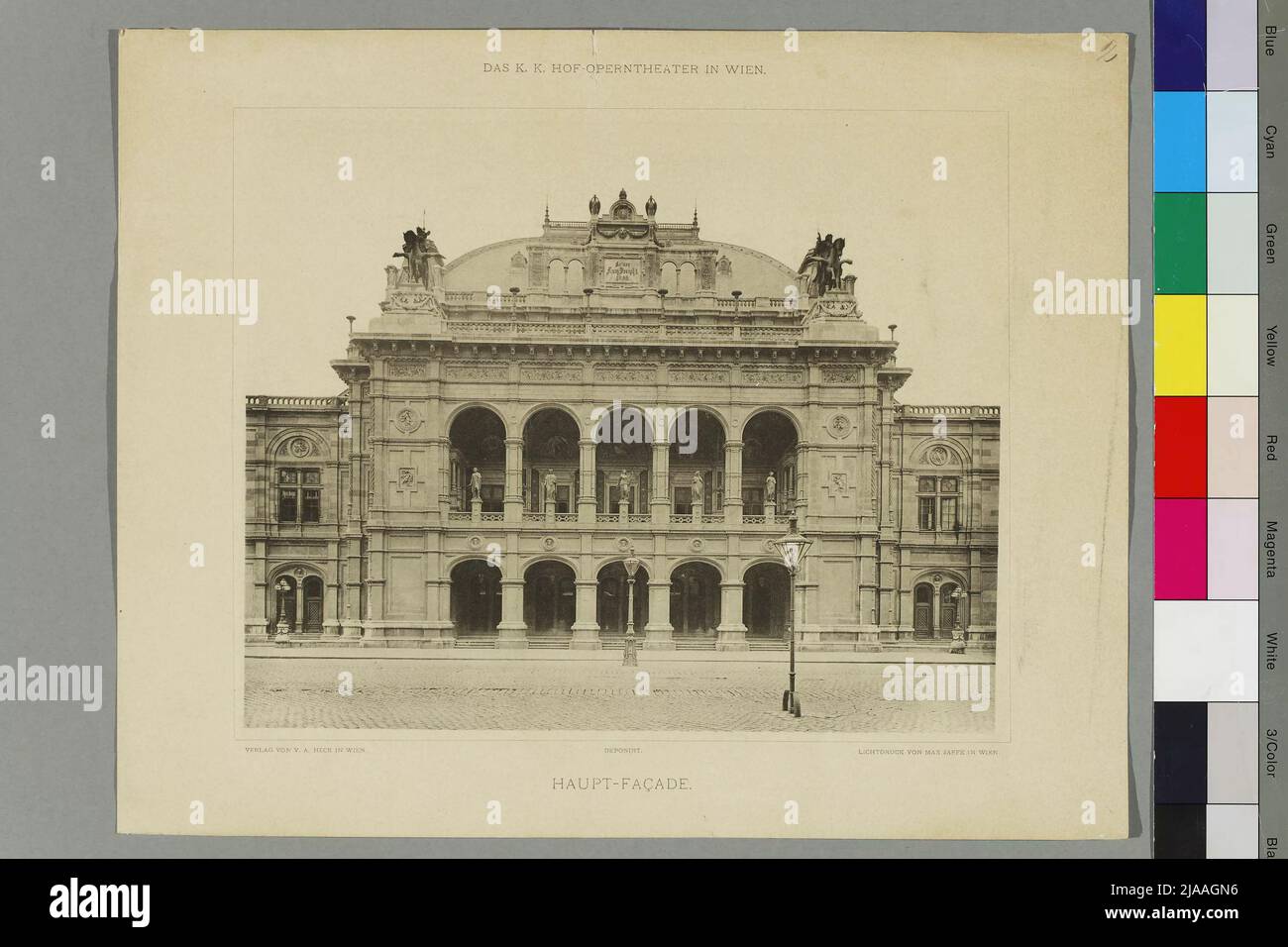 1st, Opera Ring 2 - State Opera - Main facade (reproduction). Max Jaffé ...