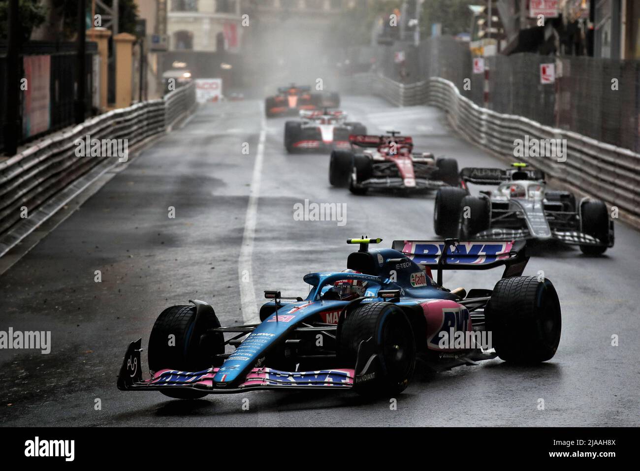 Esteban Ocon (FRA) Alpine F1 Team A522 on a formation lap. Monaco Grand Prix, Sunday 29th May ...