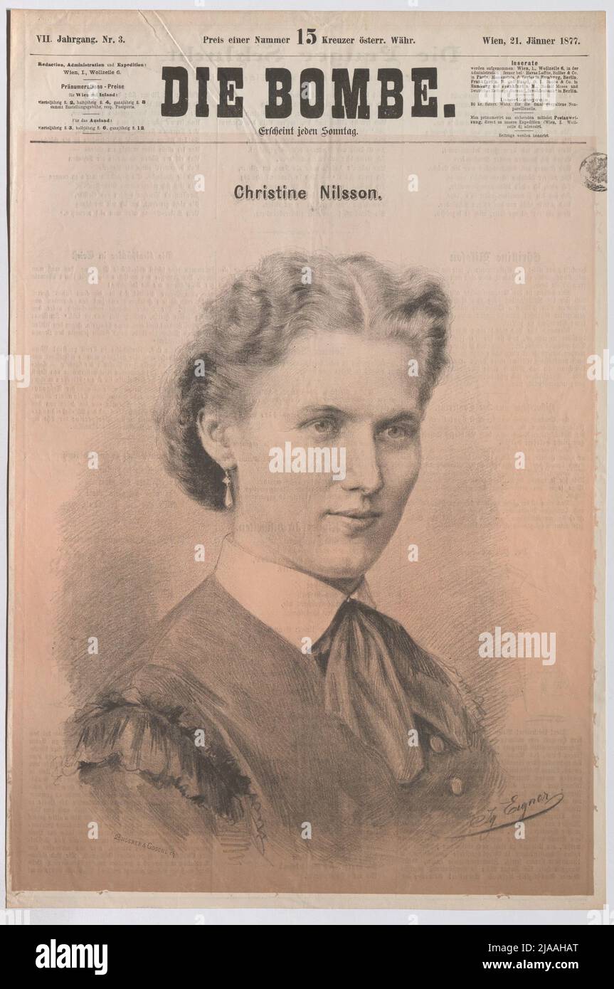 Christine Nilsson. ". Opera singer Christine Nilsson (title page of ...