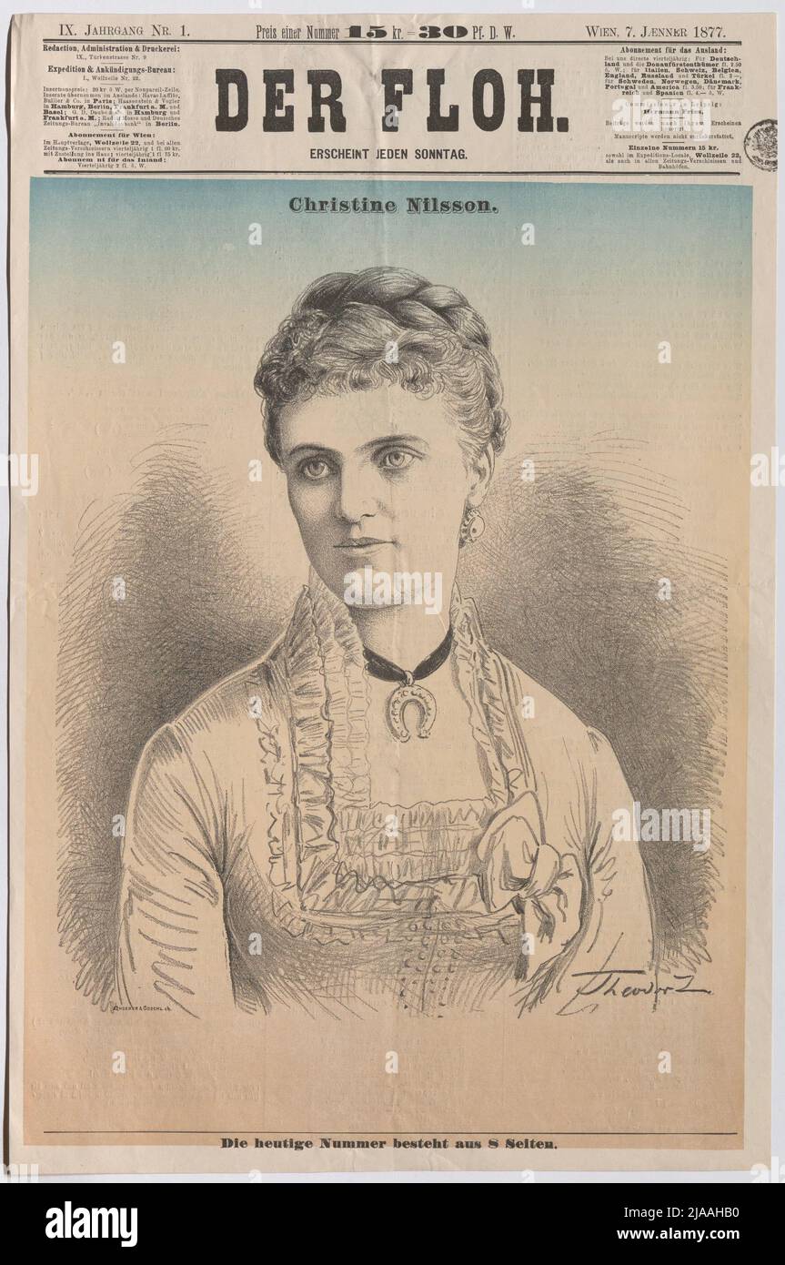 Christine Nilsson. ". Opera singer Christine Nilsson (title page of ...