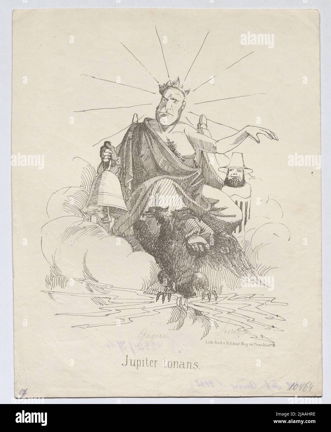 "Jupiter Tonans." (Caricature on Heinrich von Gagern, President of the ...