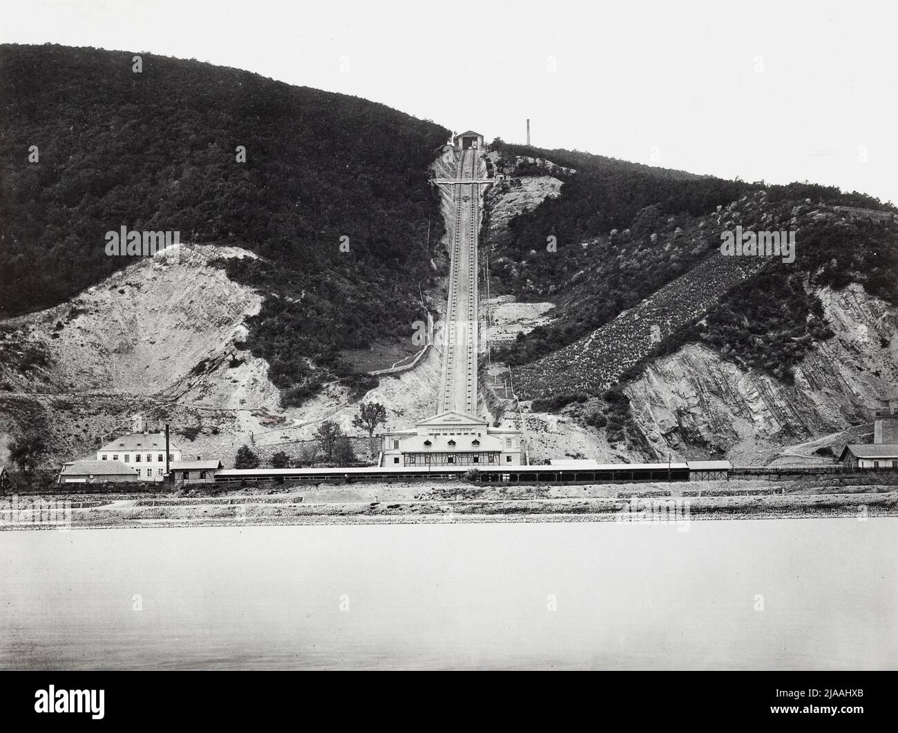 19th, wire cable car on the Leopoldsberg (also "cable car on the ...