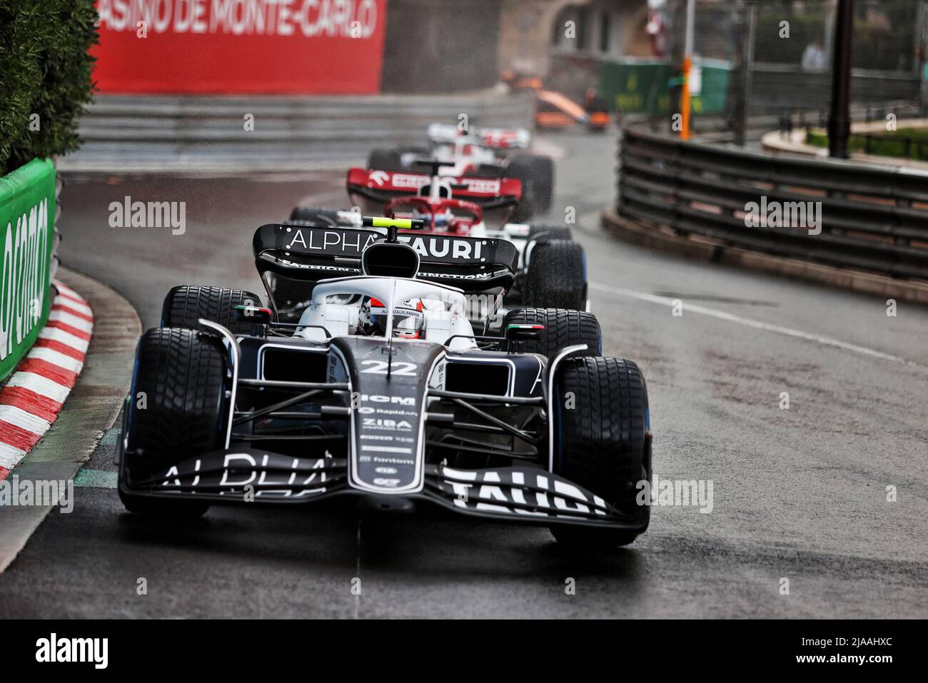 Yuki Tsunoda (JPN) AlphaTauri AT03 on a formation lap. Monaco Grand Prix, Sunday 29th May 2022 ...