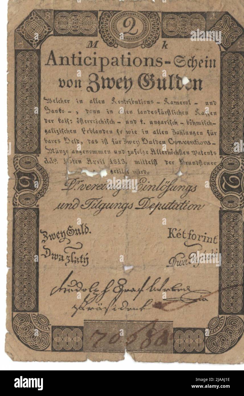 Anticipation certificate, 2 guilders. Privileged United Demolition and ...