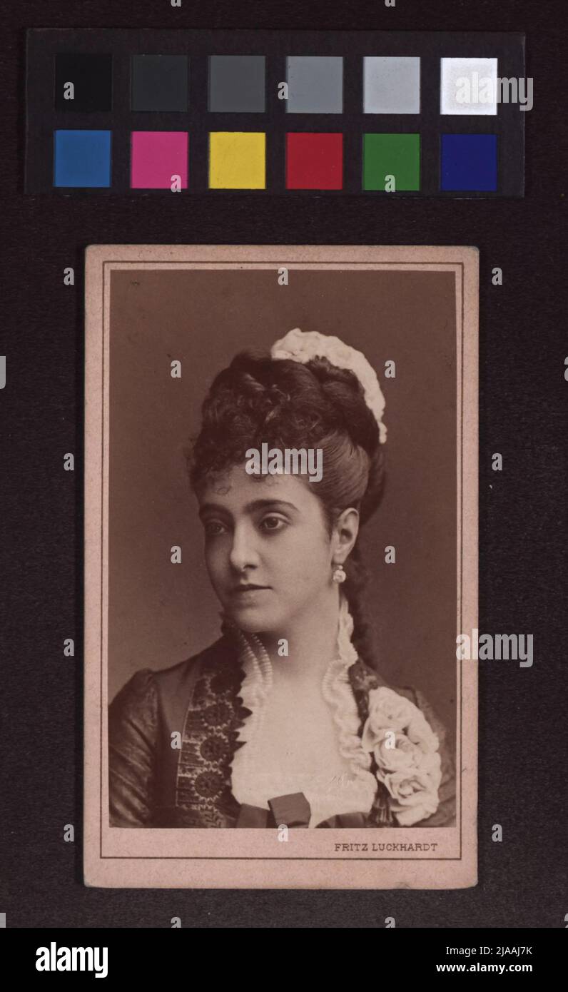 Adelina Patti (1843-1919), opera singer. Fritz Luckhardt (1843-1894 ...