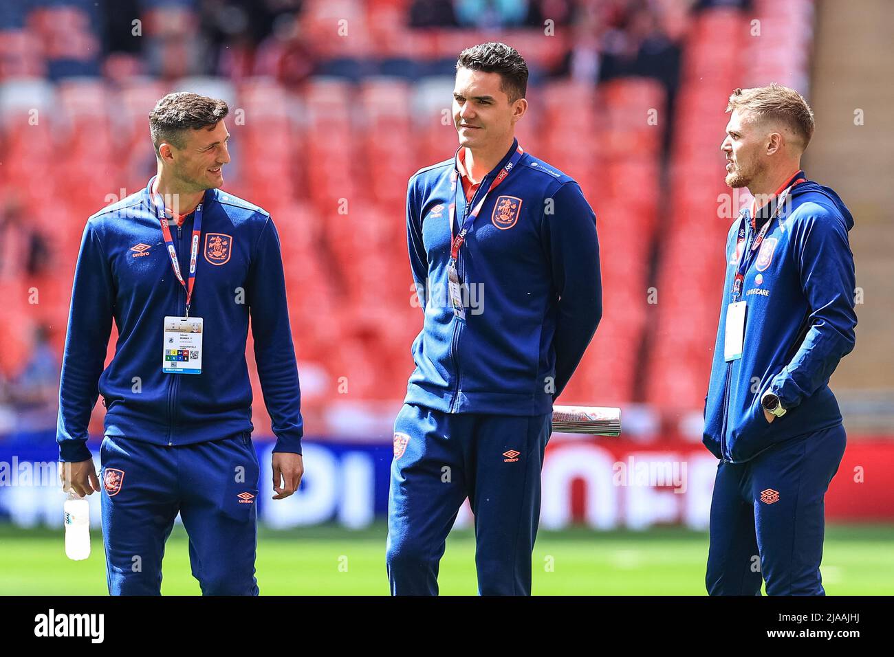 Matty Pearson #4 of Huddersfield Town and Lee Nicholls #21 of ...