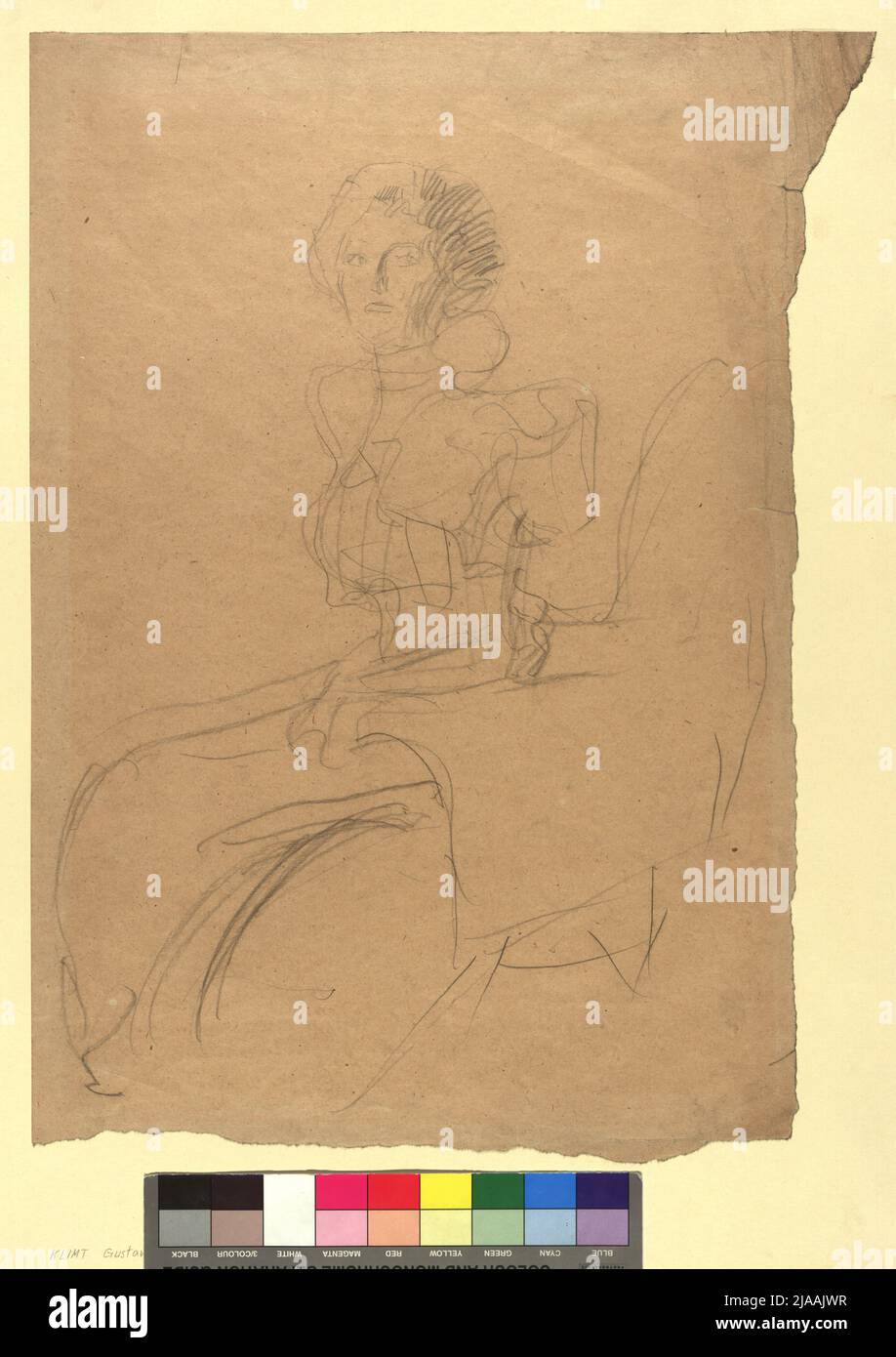 Study on the portrait Sonja Knips. Gustav Klimt (1862-1918), artist ...