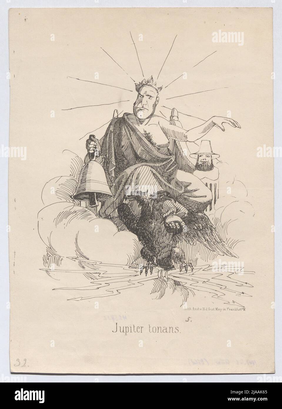 "Jupiter Tonans." (Caricature on Heinrich von Gagern, President of the ...