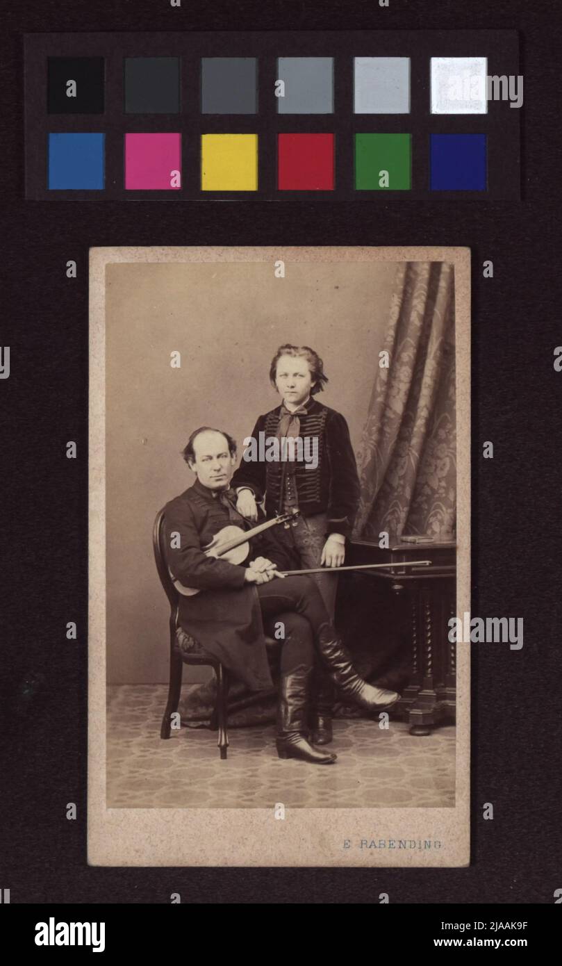 Ede / Euard Reményi (1828-1898), violinist with his son. Emil Ronging ...