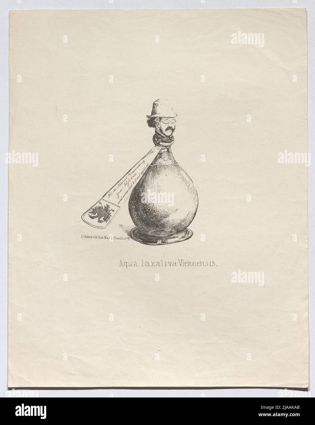 "Aqua Laxativa Viennensis." (Caricature on Adolf Wiesner, MP of the ...
