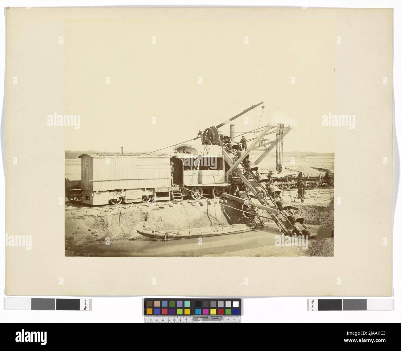 Excavator machine (excavateur) in the Danube control. Hermann ...