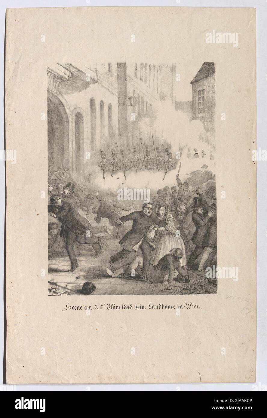 "Scene on March 13, 1848 at the country house in Vienna". Joseph ...