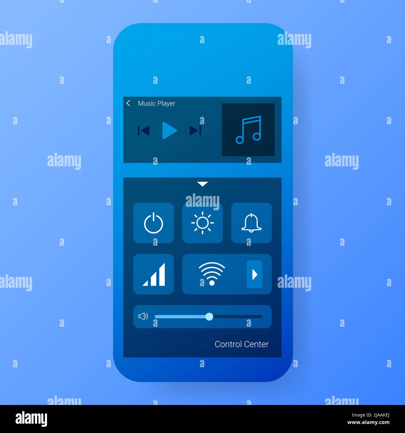 control center mobile app user interface Stock Vector Image & Art - Alamy