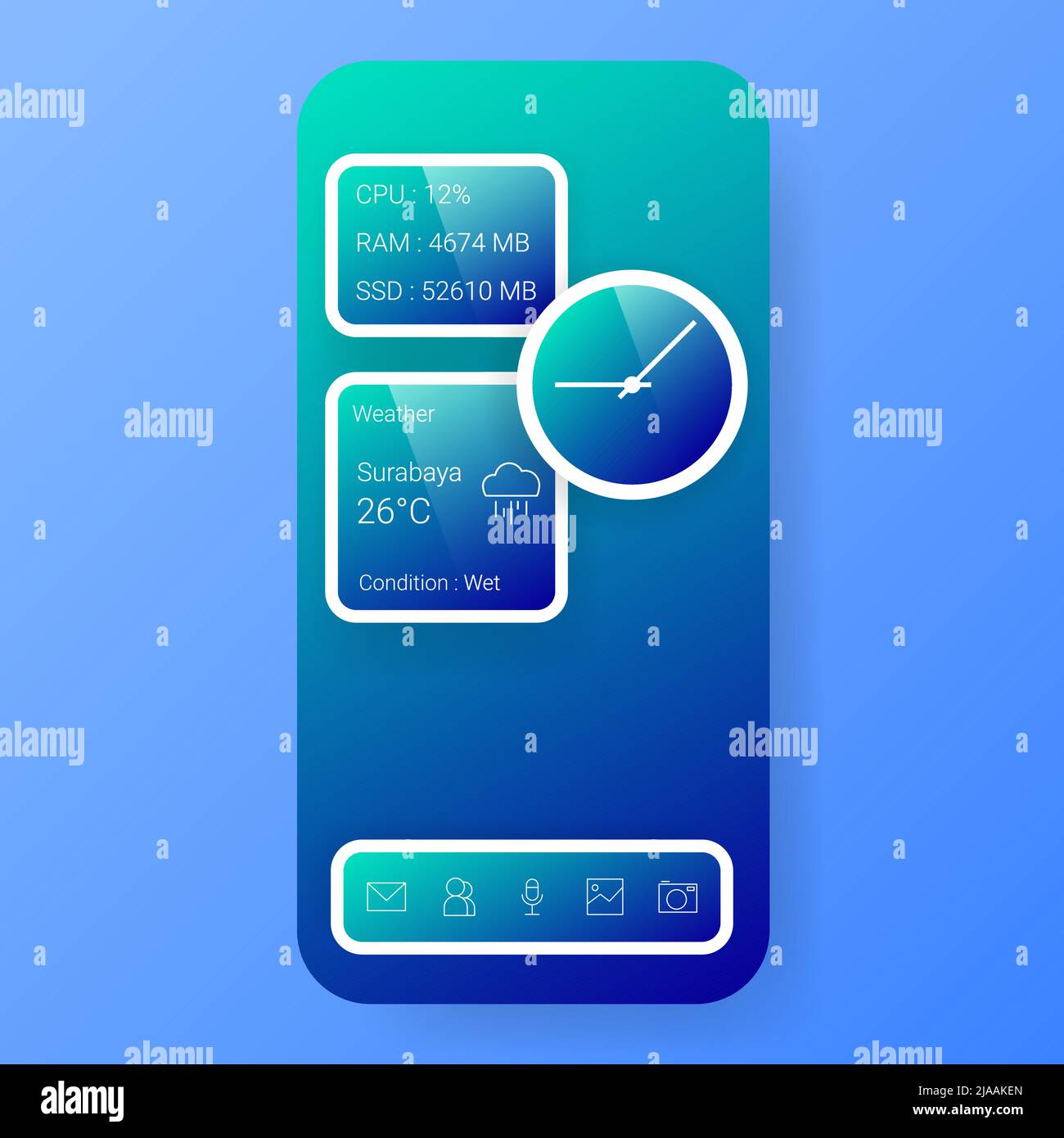 elegant smartphone user interface Stock Vector Image & Art - Alamy