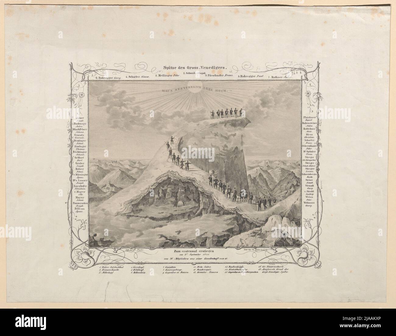 The top of the Großvenediger (presentation of the first ascent on ...