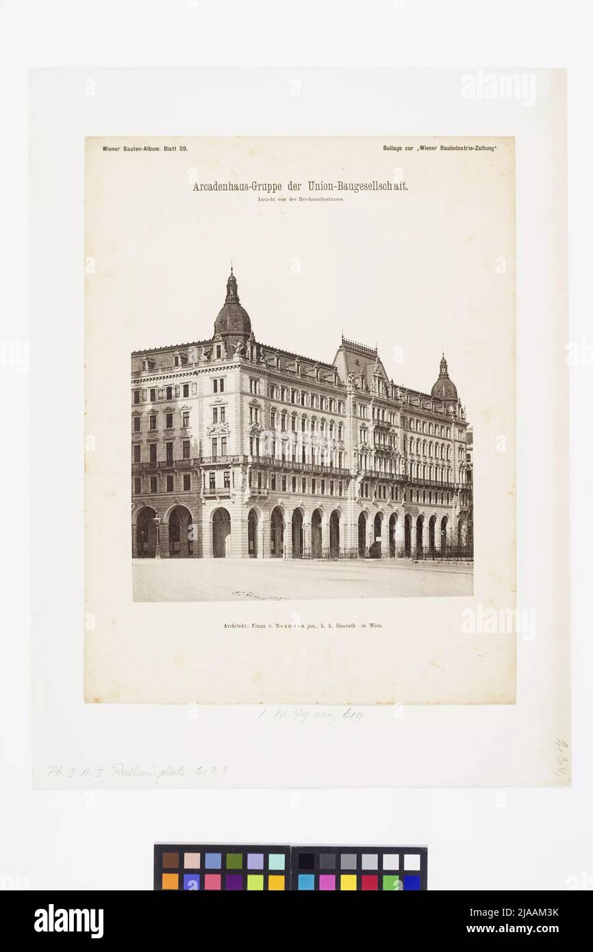 1st, Rathausplatz 2-4-Arkadenhausgruppe (Wiener Bauten-Album, sheet No ...