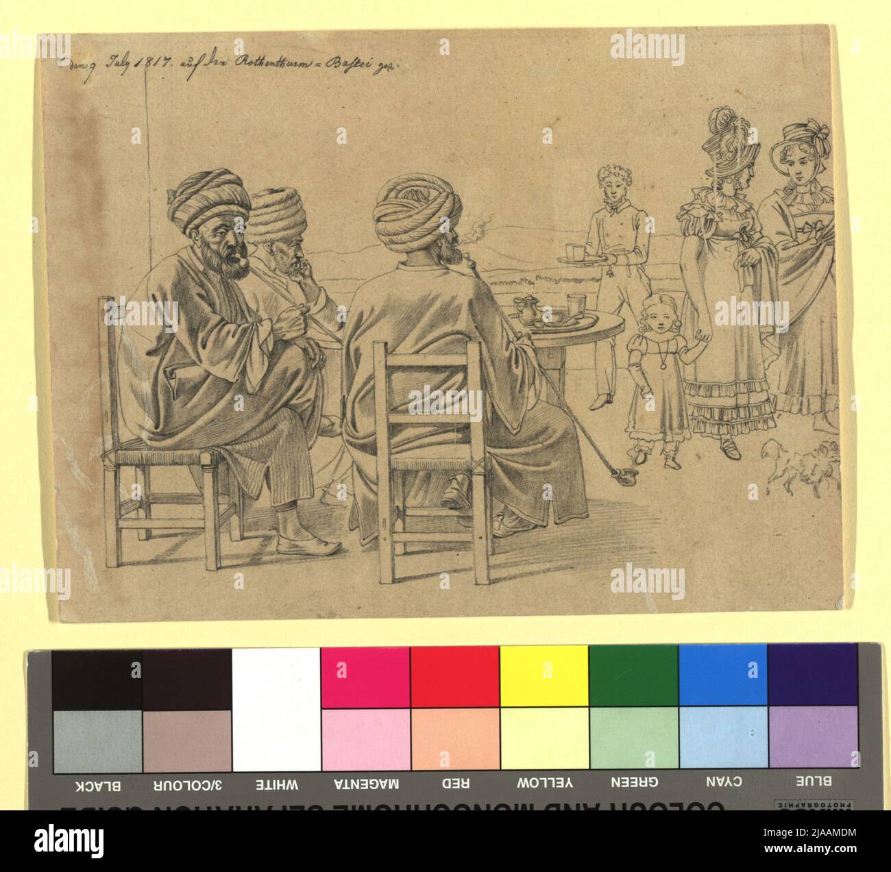 Greeks in the coffee house on the Rotenturmastei. Johann Adam Klein ...