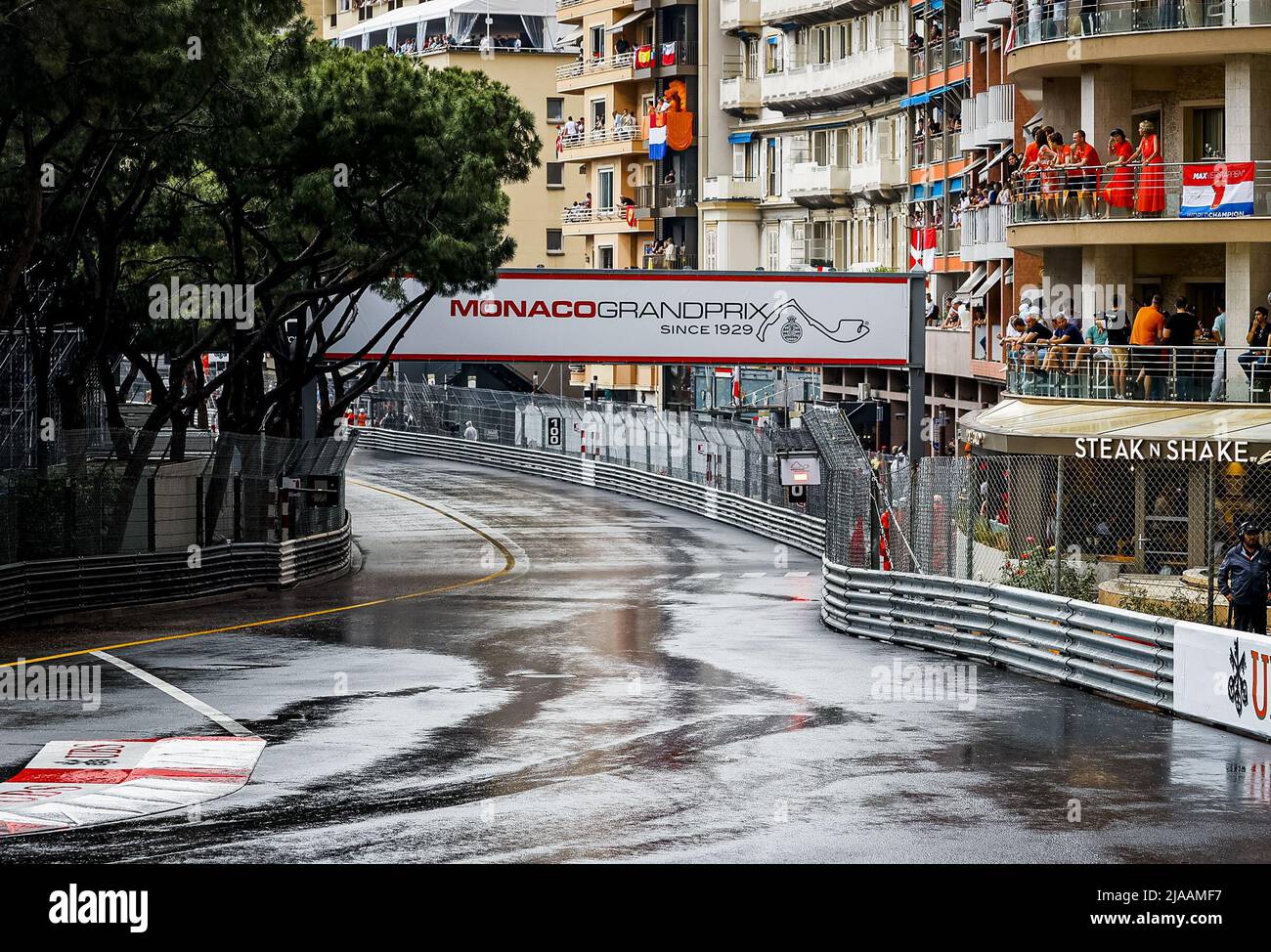Monaco. 29th May, 2022. MONTE-CARLO - An empty track after a red flag ...
