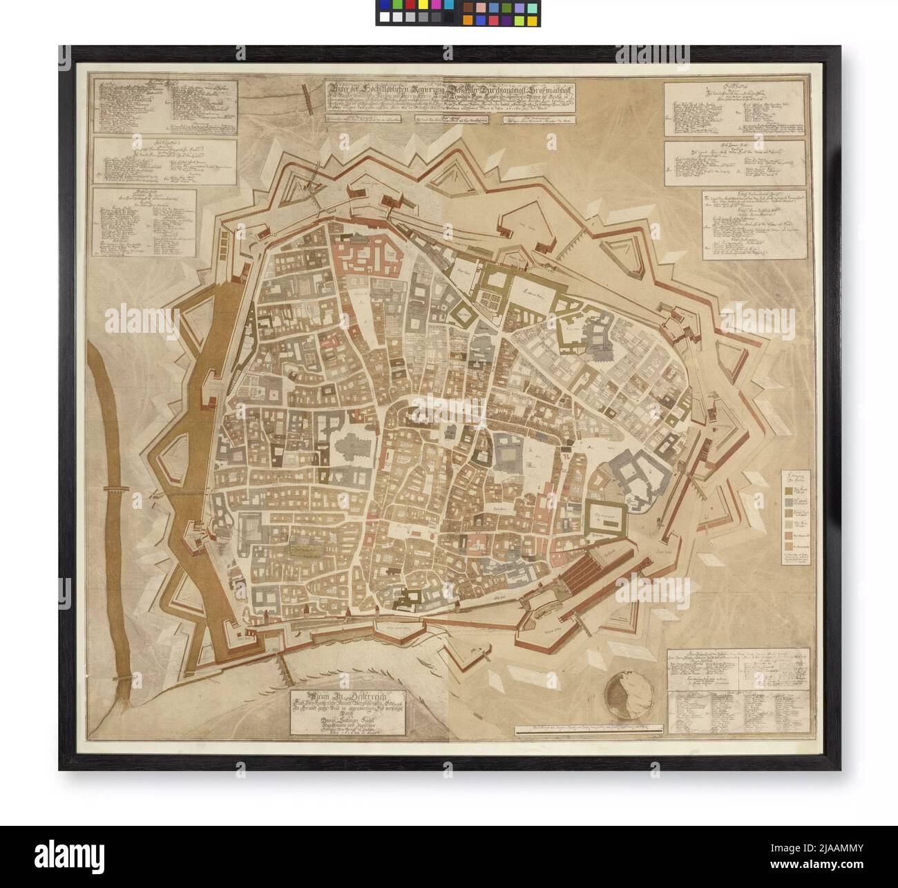 Plan of the City of Vienna in 1683/1684 (reduced reproduction, from ...