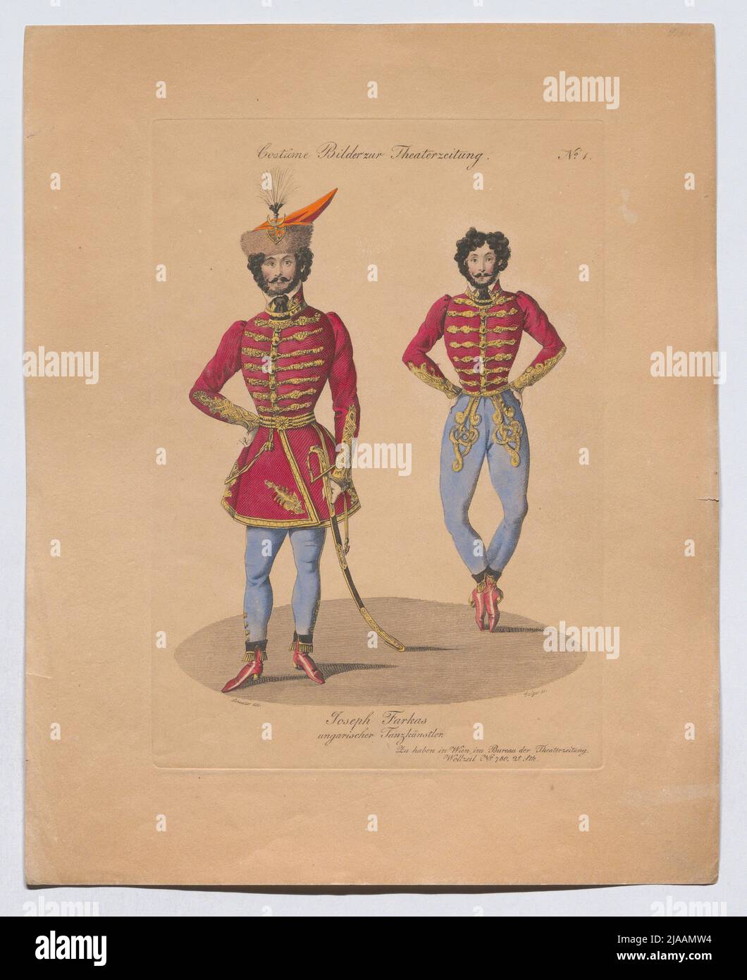 Joseph Farkas as a Hungarian dance artist (costume picture No. 1 for ...