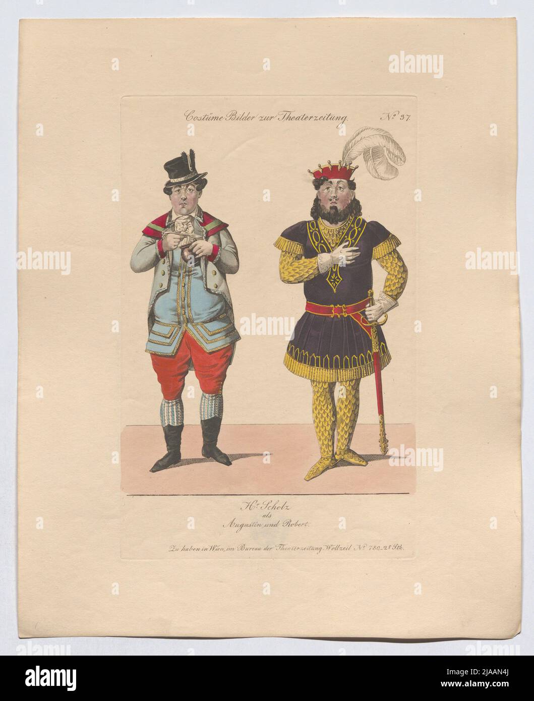 Mr. Scholz as Augustin and Robert (costume picture No. 37 for the ...