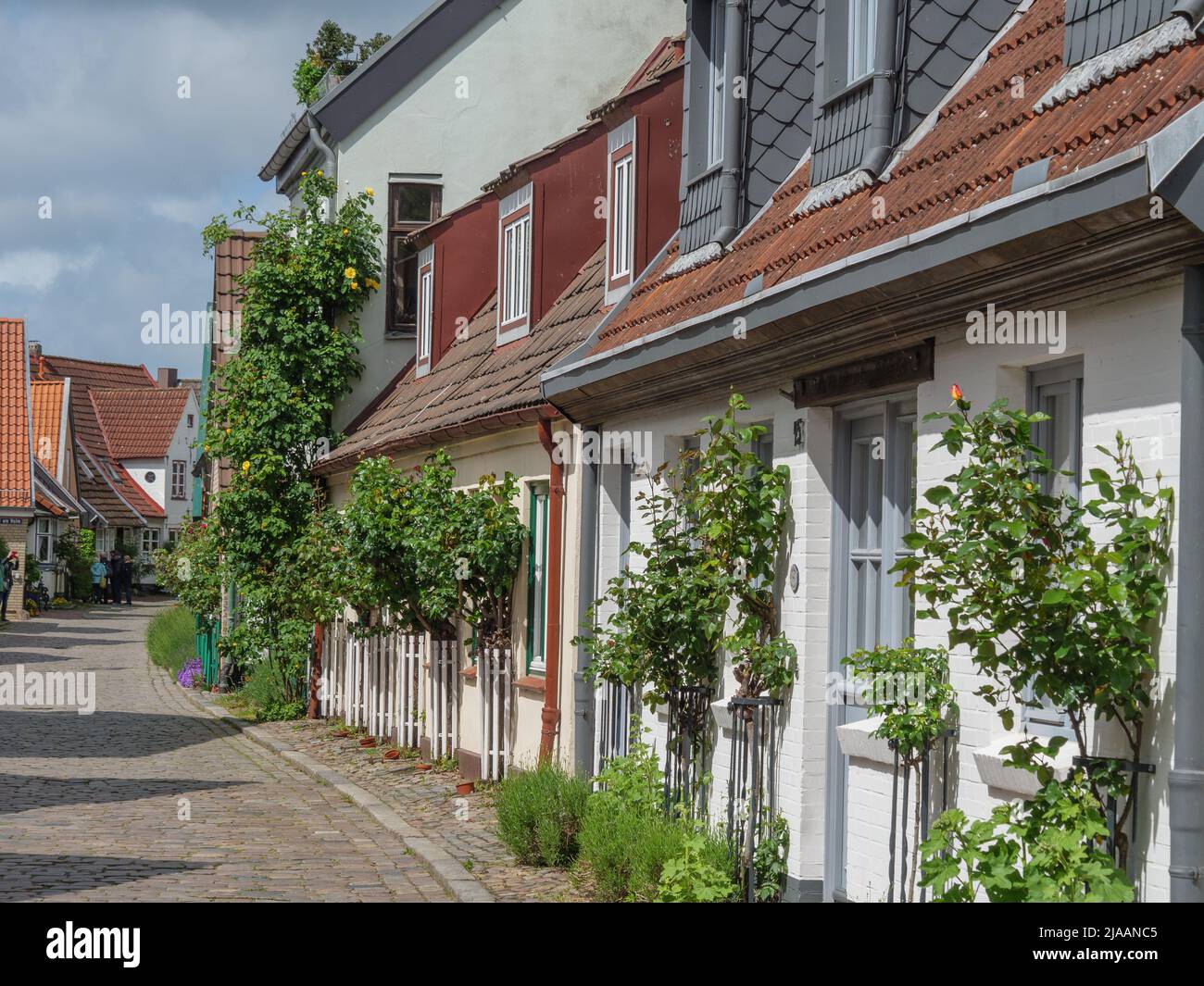 the city of Schleswig with the small fishing village Holm in germany ...