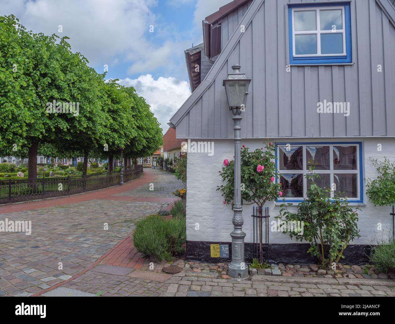 the city of Schleswig with the small fishing village Holm in germany ...
