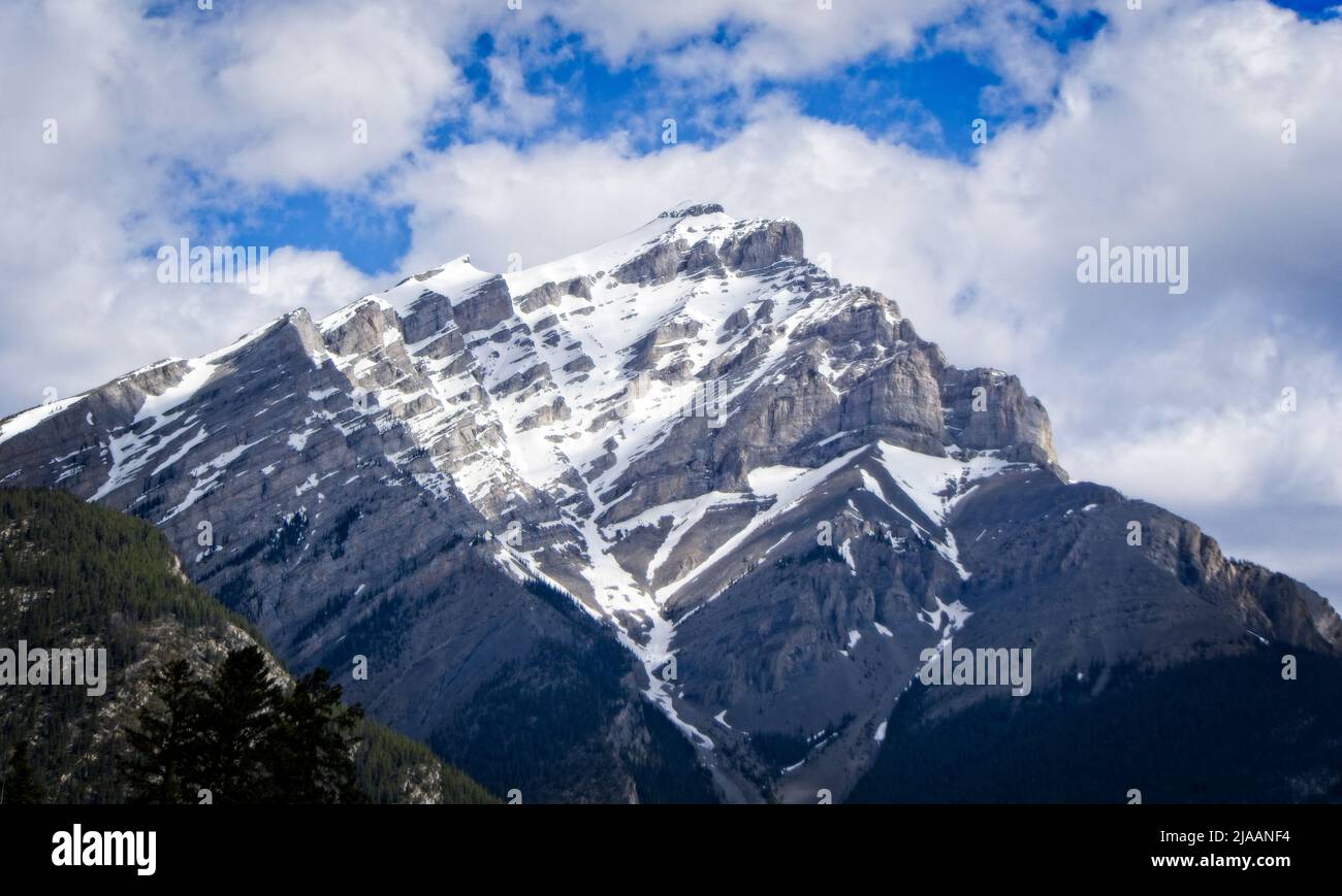 Mount Rundle Banff Alberta Stock Photo - Alamy