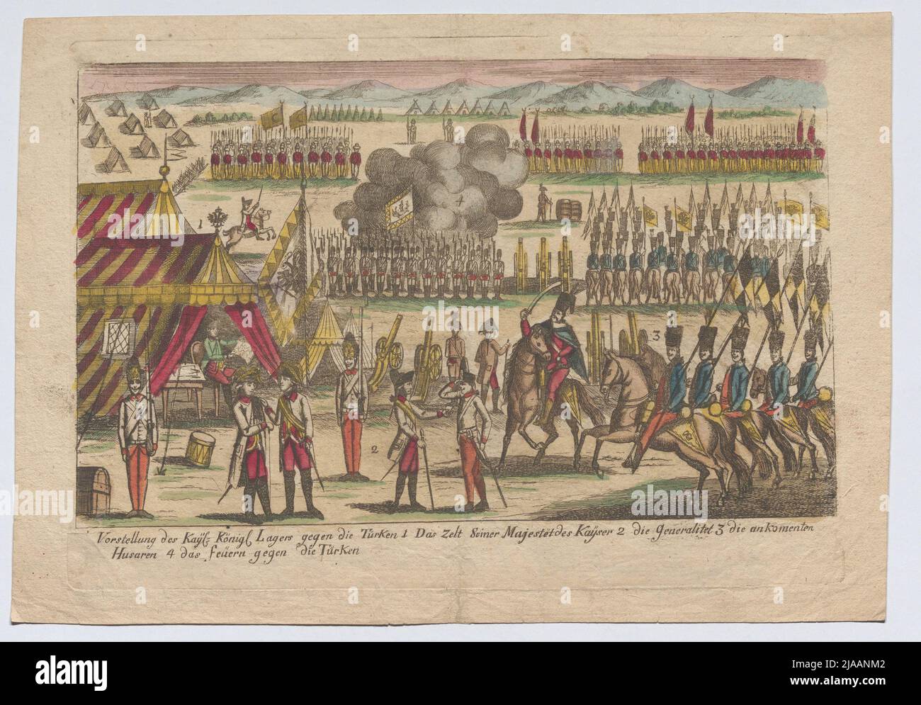 The camp of Emperor Joseph II in the war against the Ottoman Empire 1788-1790. Unknown Stock ...