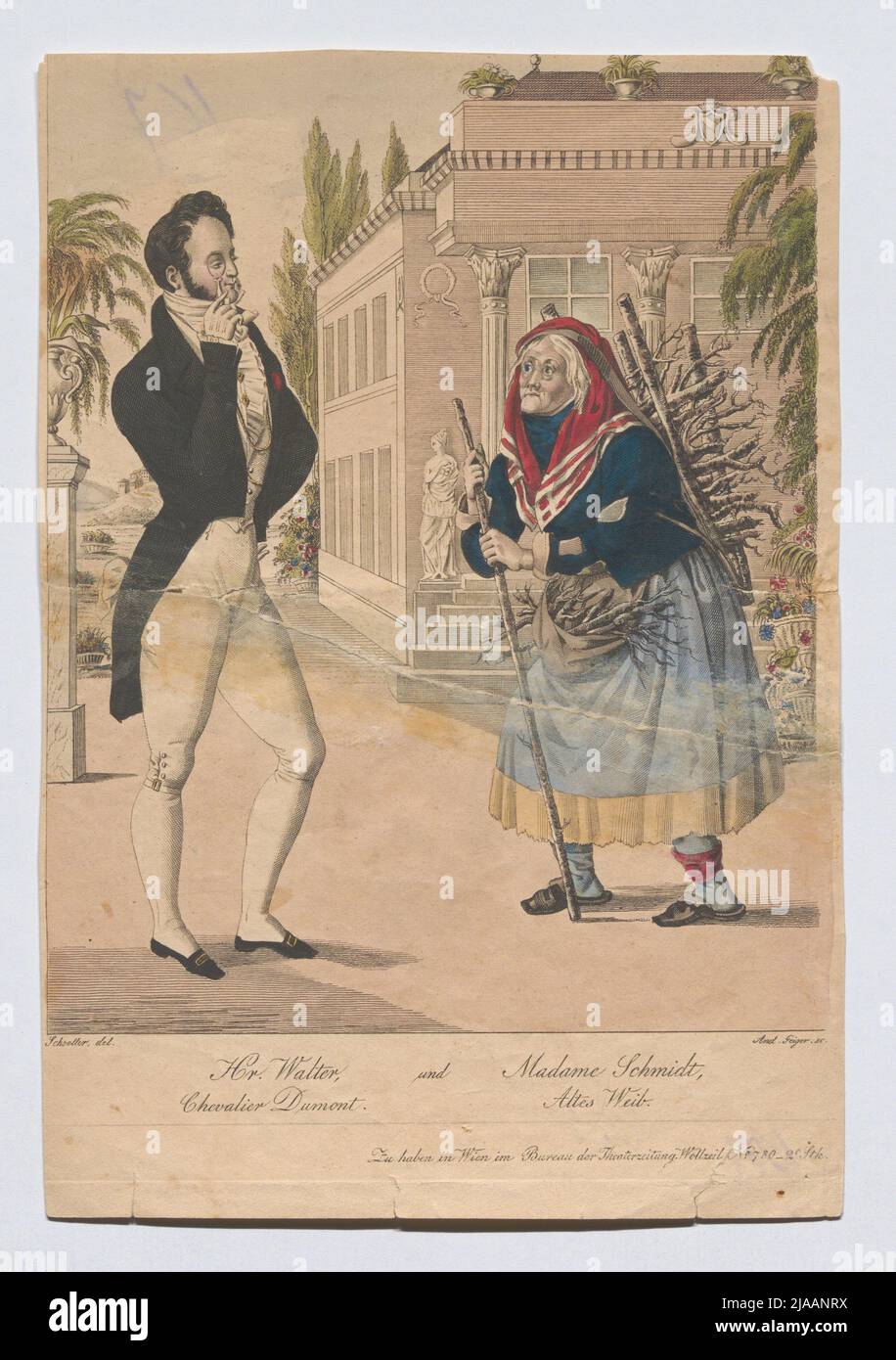 Mr. Walter as Chevalier Dumont and Madame Schmidt as an old woman ...
