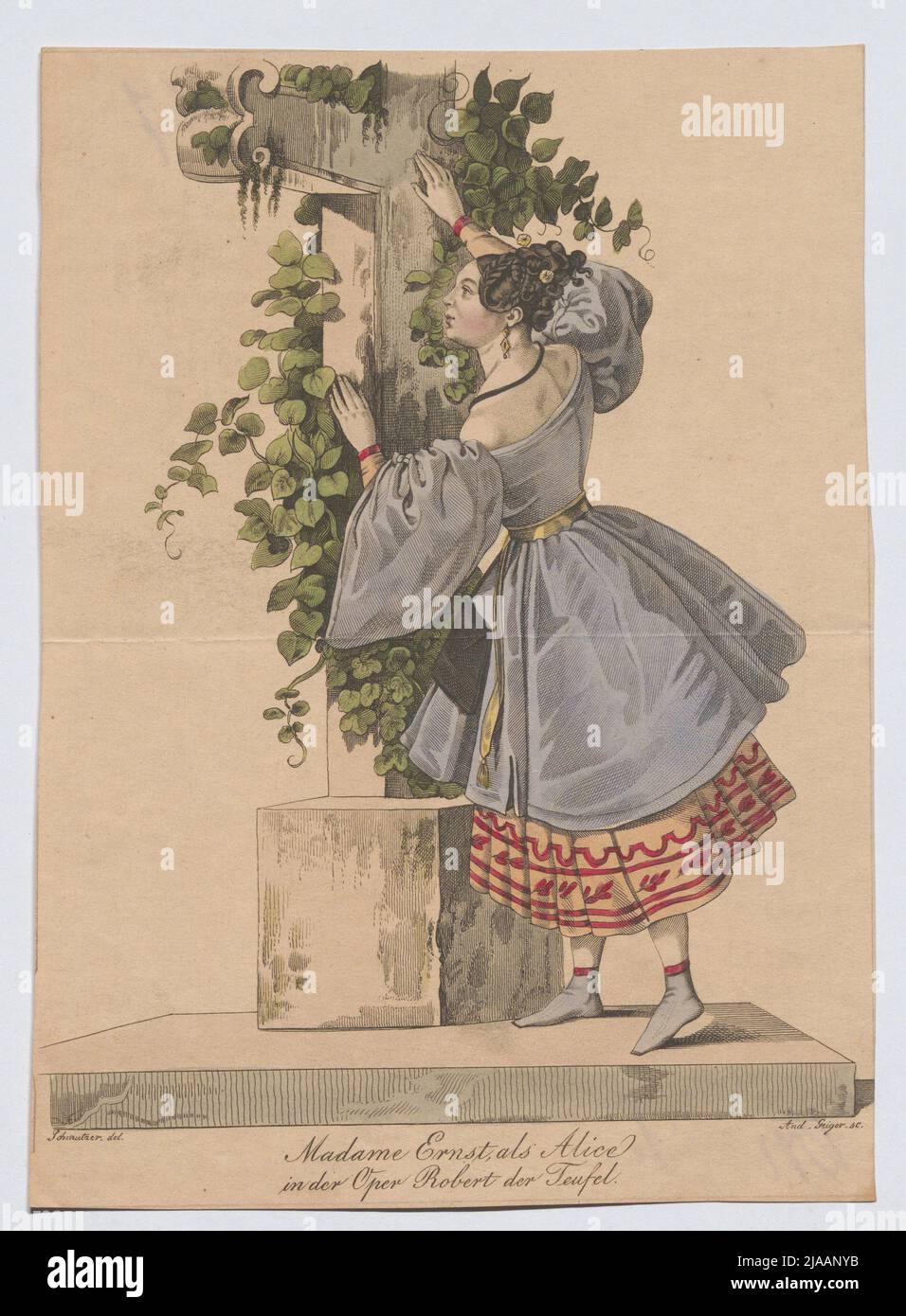 Madame Ernst as Alice in "Robert the Teufel" (costume picture No. 25 ...