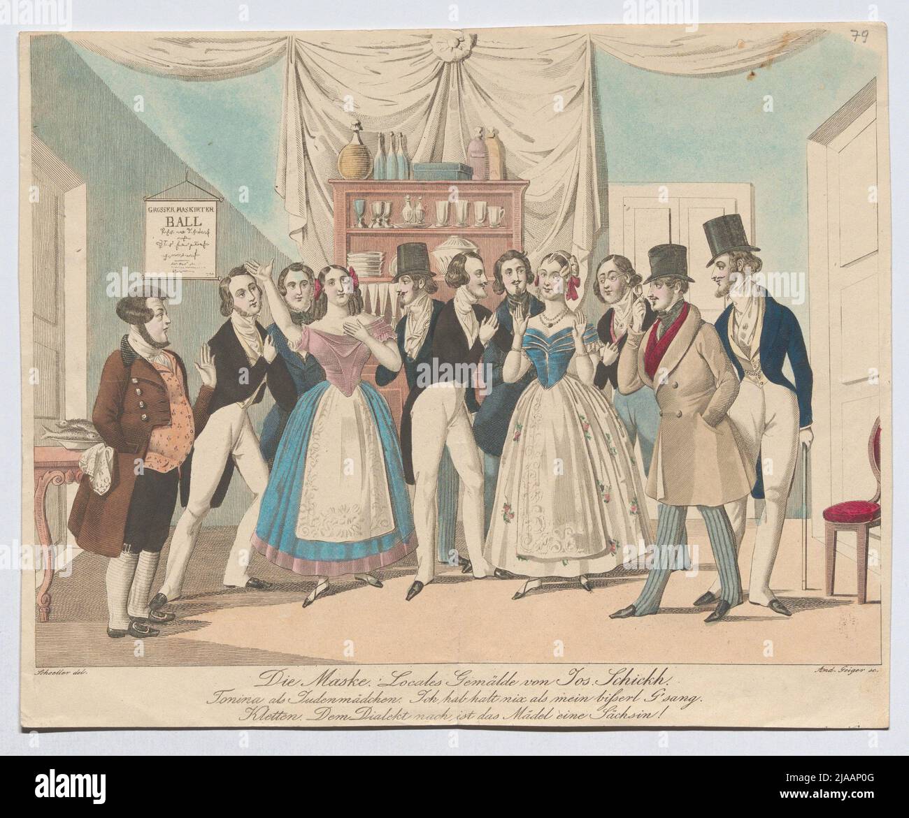 The mask. Local painting by Jos. Schickh (costume picture No. 79 for ...