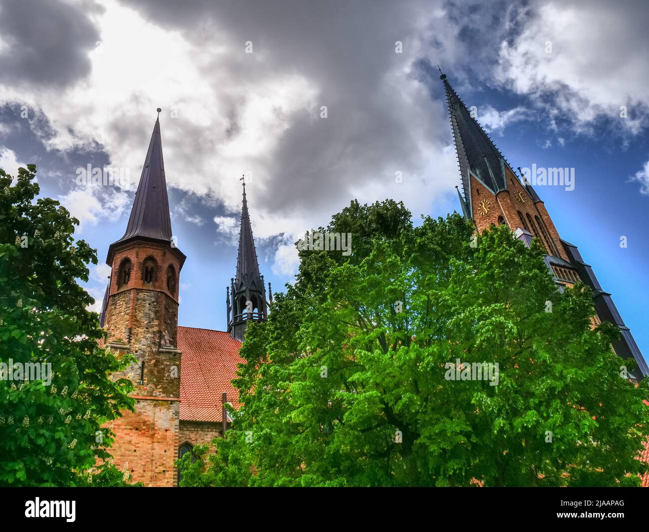 the city of Schleswig with the small fishing village Holm in germany ...