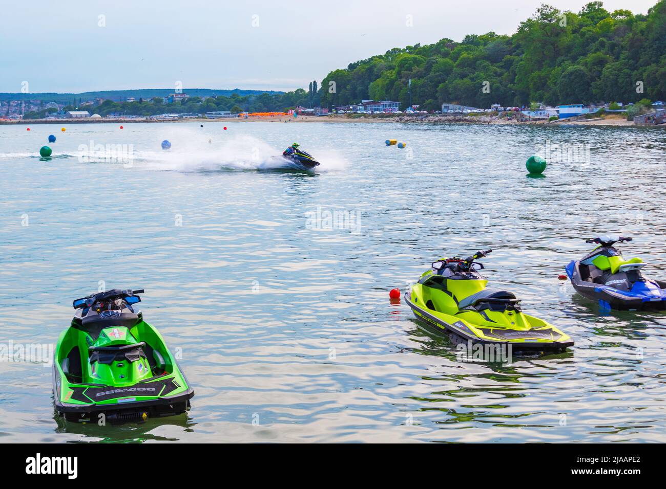 View of Balkan jet ski cup racing Varna beach,Bulgaria Stock Photo - Alamy