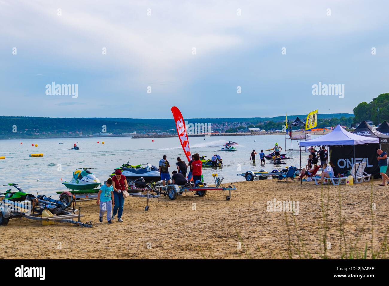 View of Balkan jet ski cup racing Varna beach,Bulgaria Stock Photo - Alamy