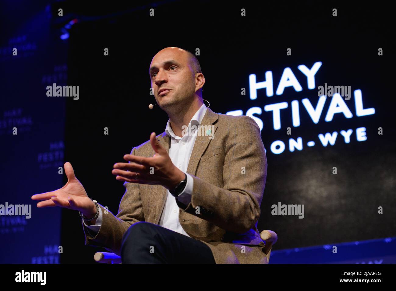 Hay-on-Wye, Wales, UK. 29th May, 2022. Alexandre Antonelli talks to ...