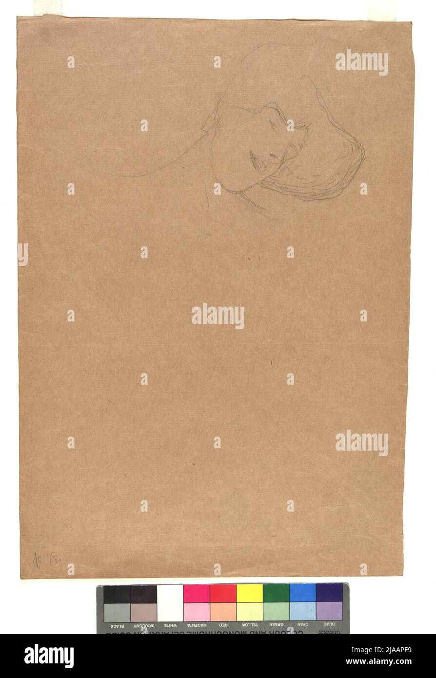 Study of a female head. Gustav Klimt (1862-1918), artist Stock Photo ...