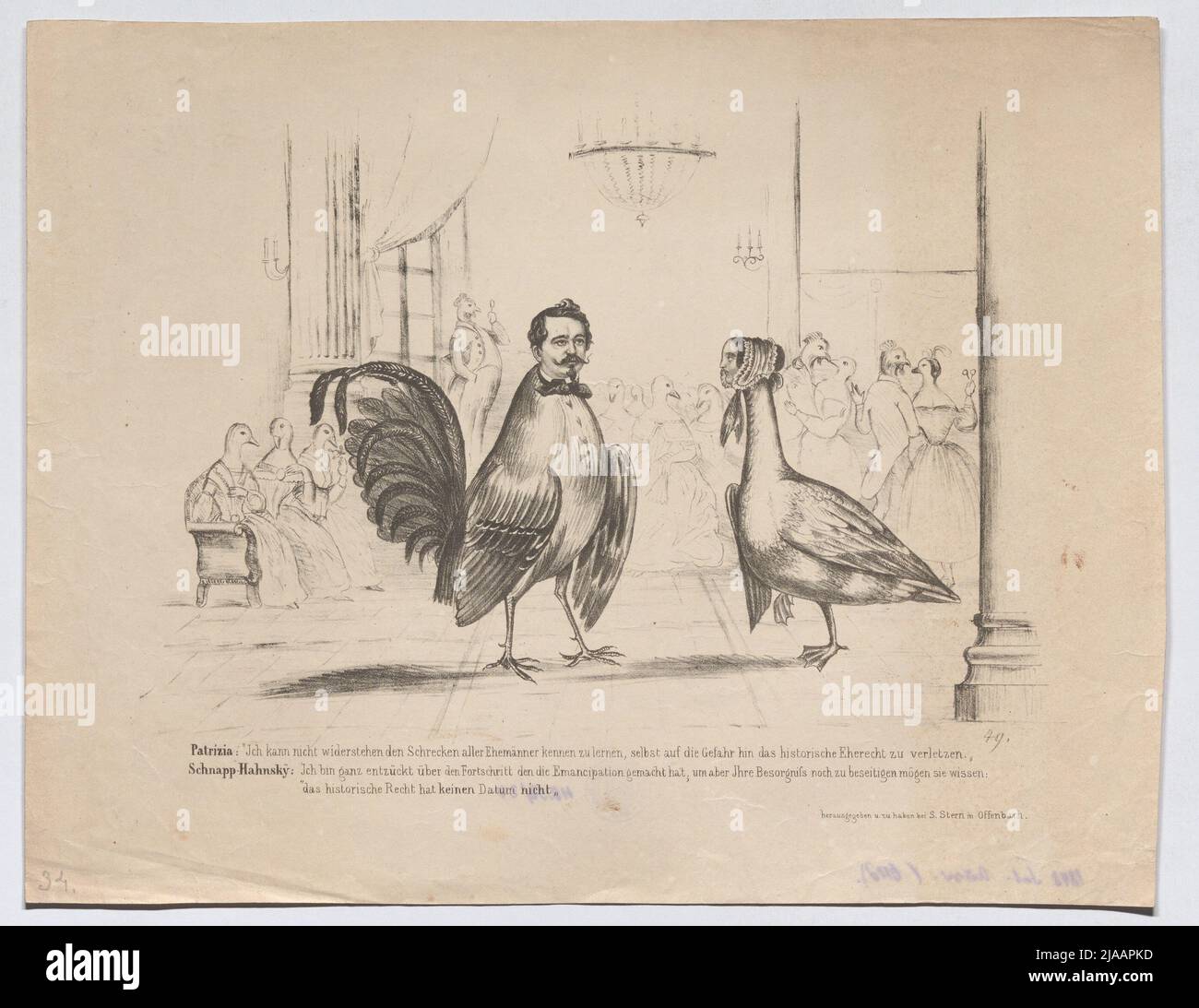 "Patricia and Schnapp-Hahnsky" (caricature on Felix Fürst von ...