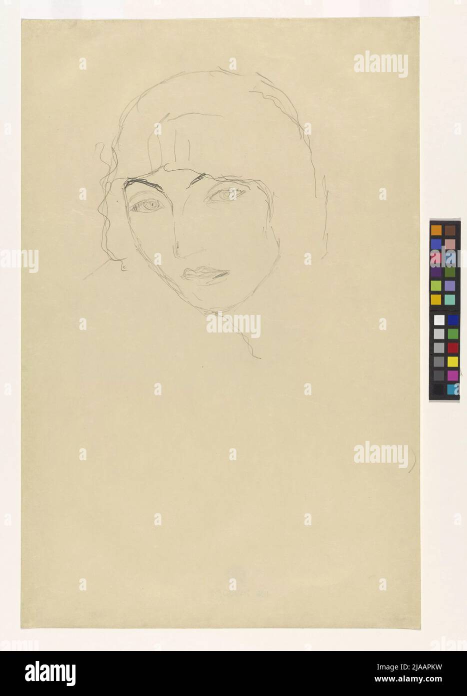 Study on a woman's head. Gustav Klimt (1862-1918), artist Stock Photo ...